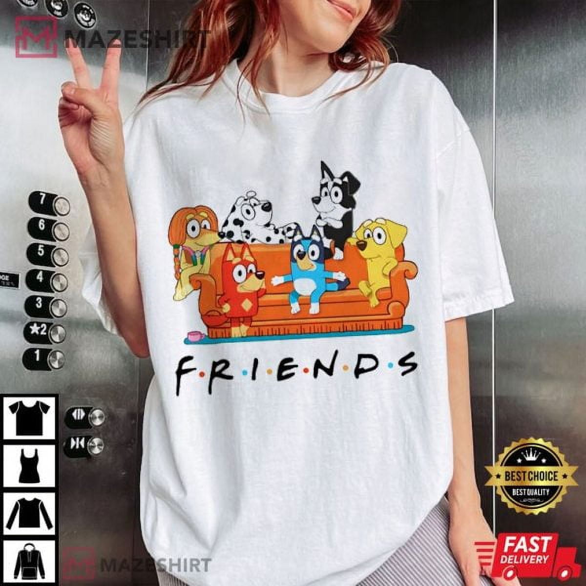 B.lu.ey And Friends Cartoon Dog T-Shirt - Walmart.com