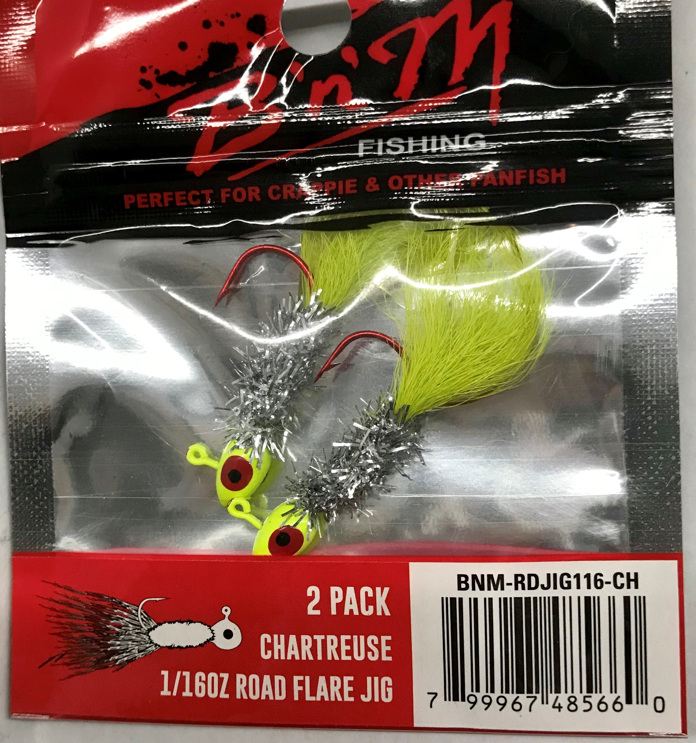 B'n'M Pole Company Road Flare Jig, Chartreuse 1/16 Oz. Fishing Lures ...