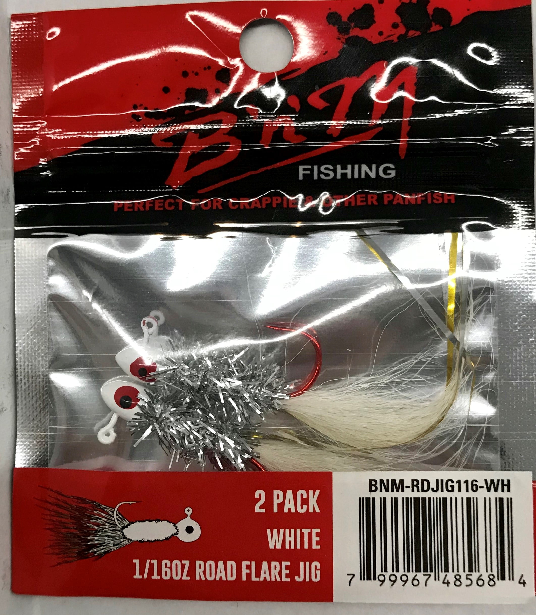 B'n'M Road Flare Jig, White, 1/16 Oz., 2 Count - Walmart.com