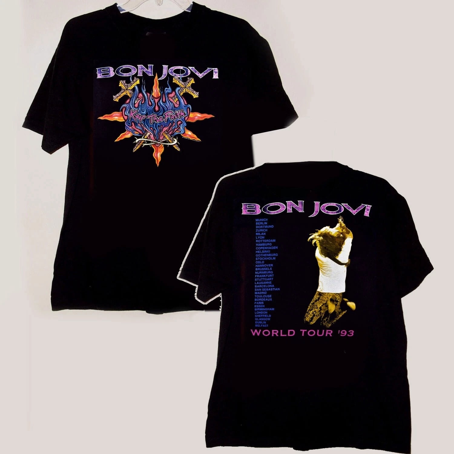 B.on Jo.v.i Legend Band Tshirt 1993 World Tour T-shirt, Best Shirt For ...