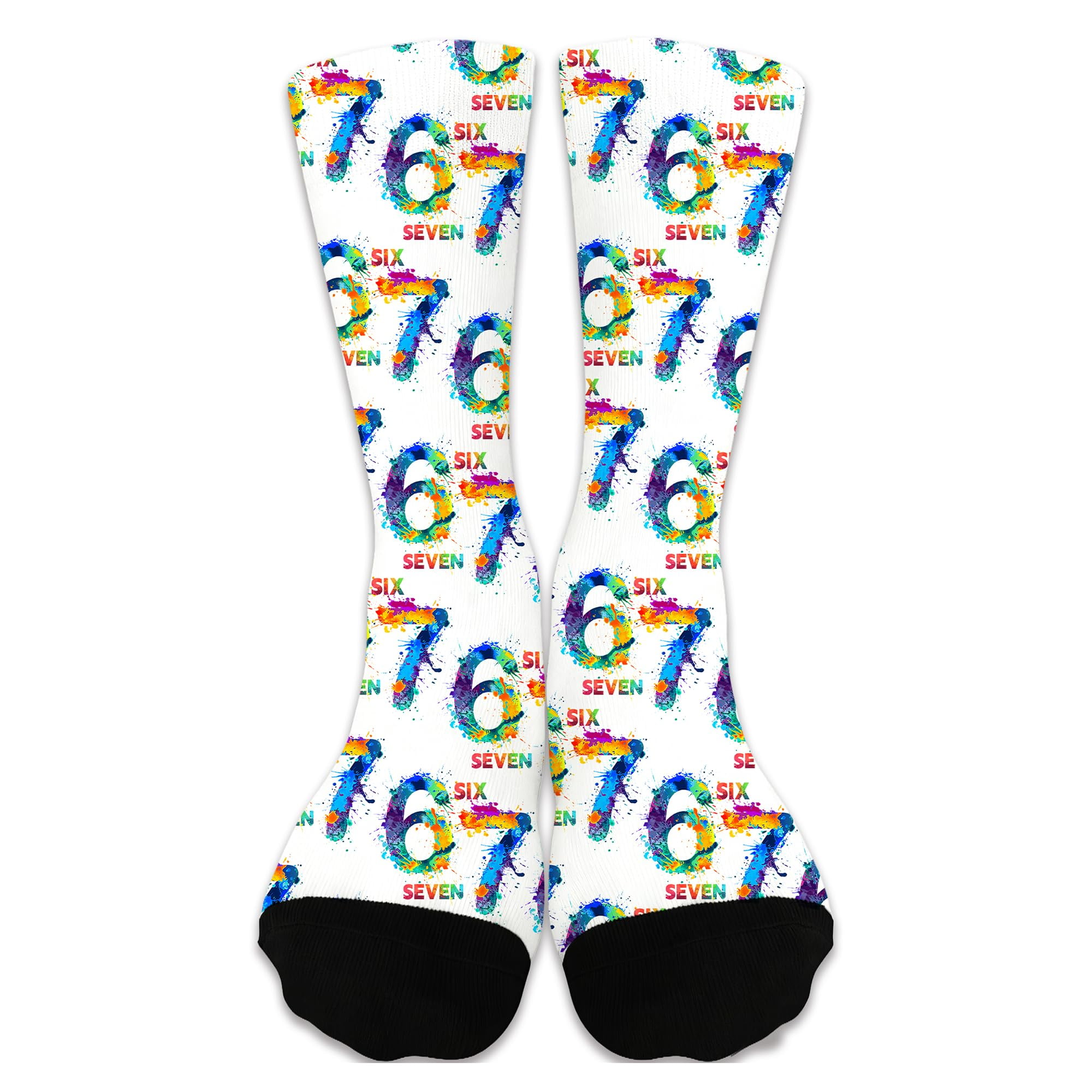 B-oys Funny Socks Meme Six Seven 6 7 Design Funny Sock - Walmart.com