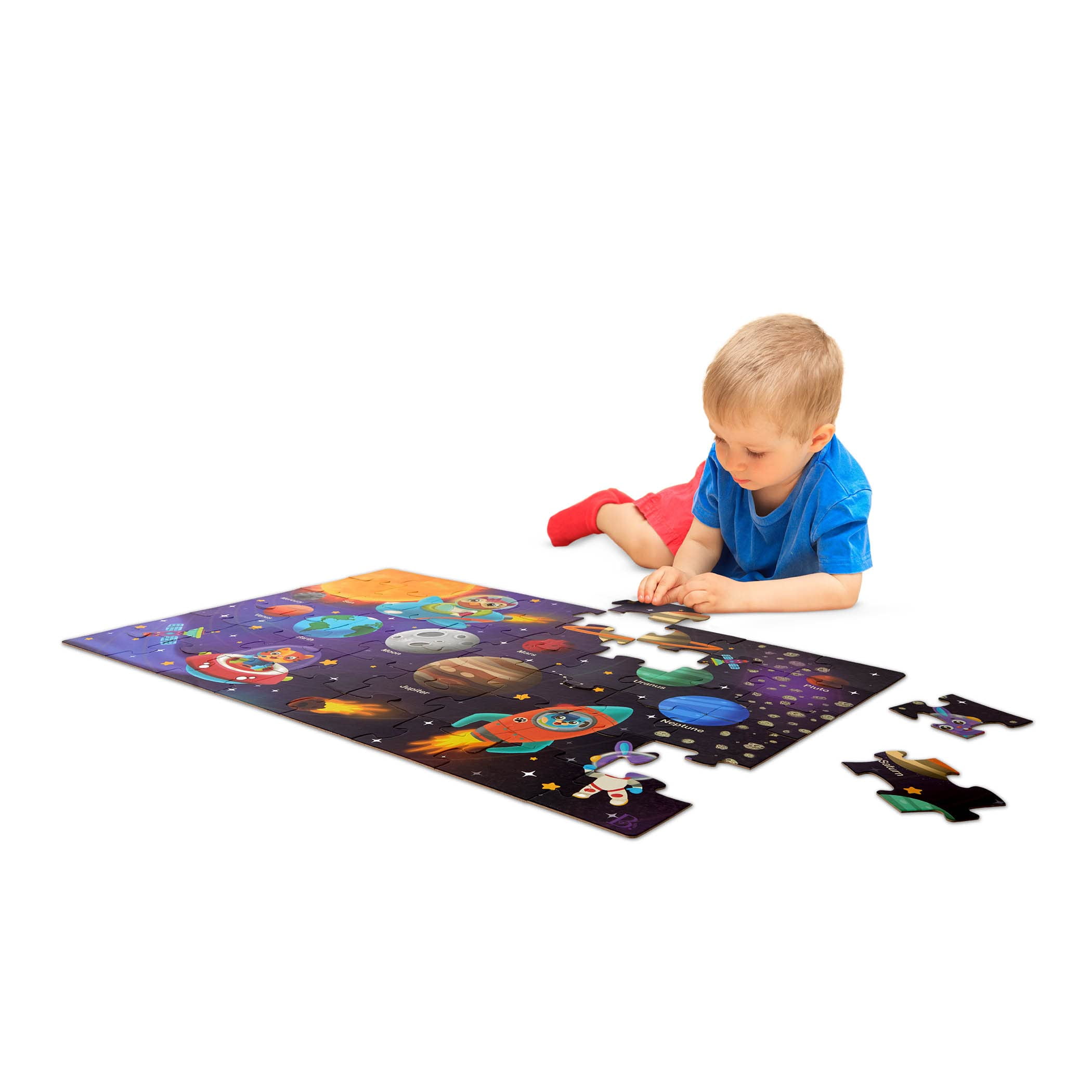 B. toys - Floor DHF10 Puzzle - 48-Piece Solar System Puzzle - Planets ...