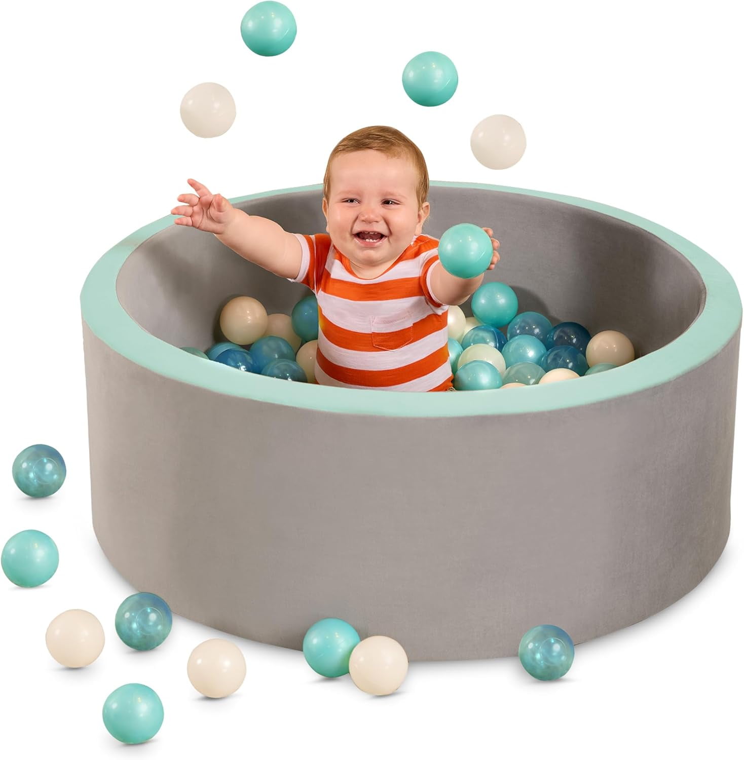 B. toys – Foam Ball Pit – 100 Balls Included – Indoor Active Play Toys ...