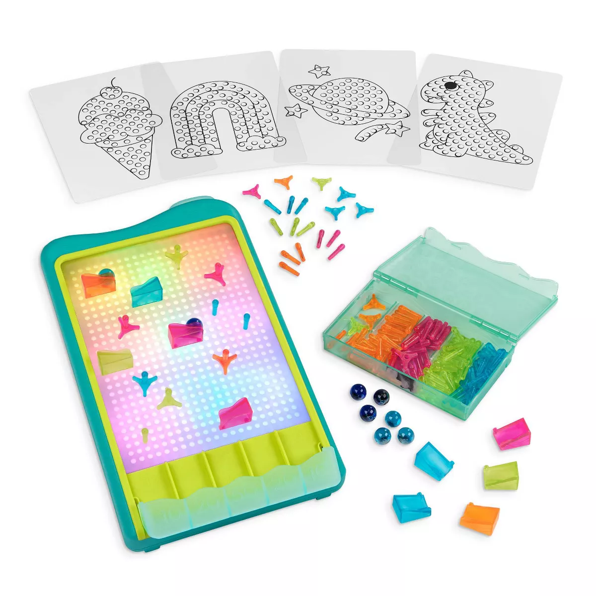 B. toys Light-Up Marble Drop - Marble Run & Peg Art Playset - Walmart.com