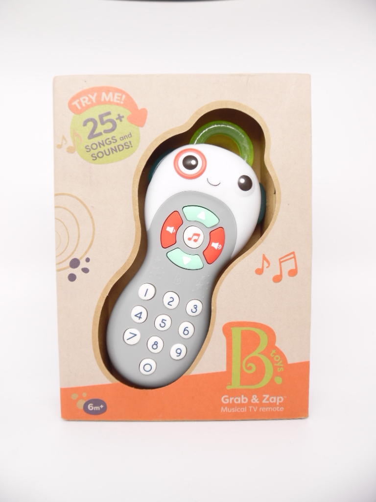 B. toys Musical Toy TV Remote Grab & Zap 25+ Songs and Sounds! Ages 6m ...