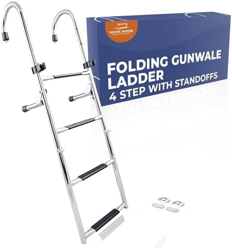 - B00365-4 Step Gunwale-Mounted Removable Ladder | Marine 304 Stainless ...