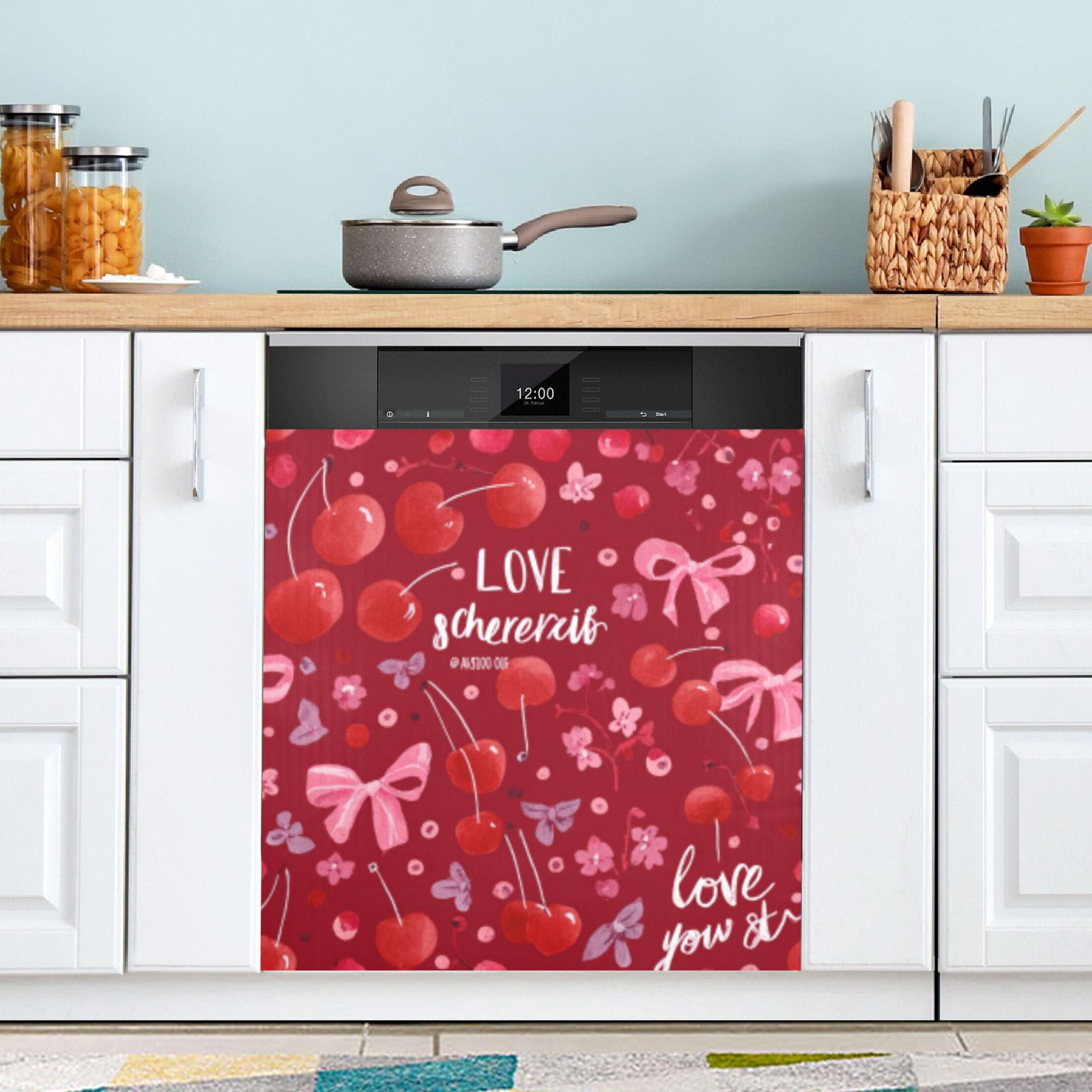 B01P22035BZSMCE Dishwasher Magnet Cover Magnetic Sticker Creatively ...