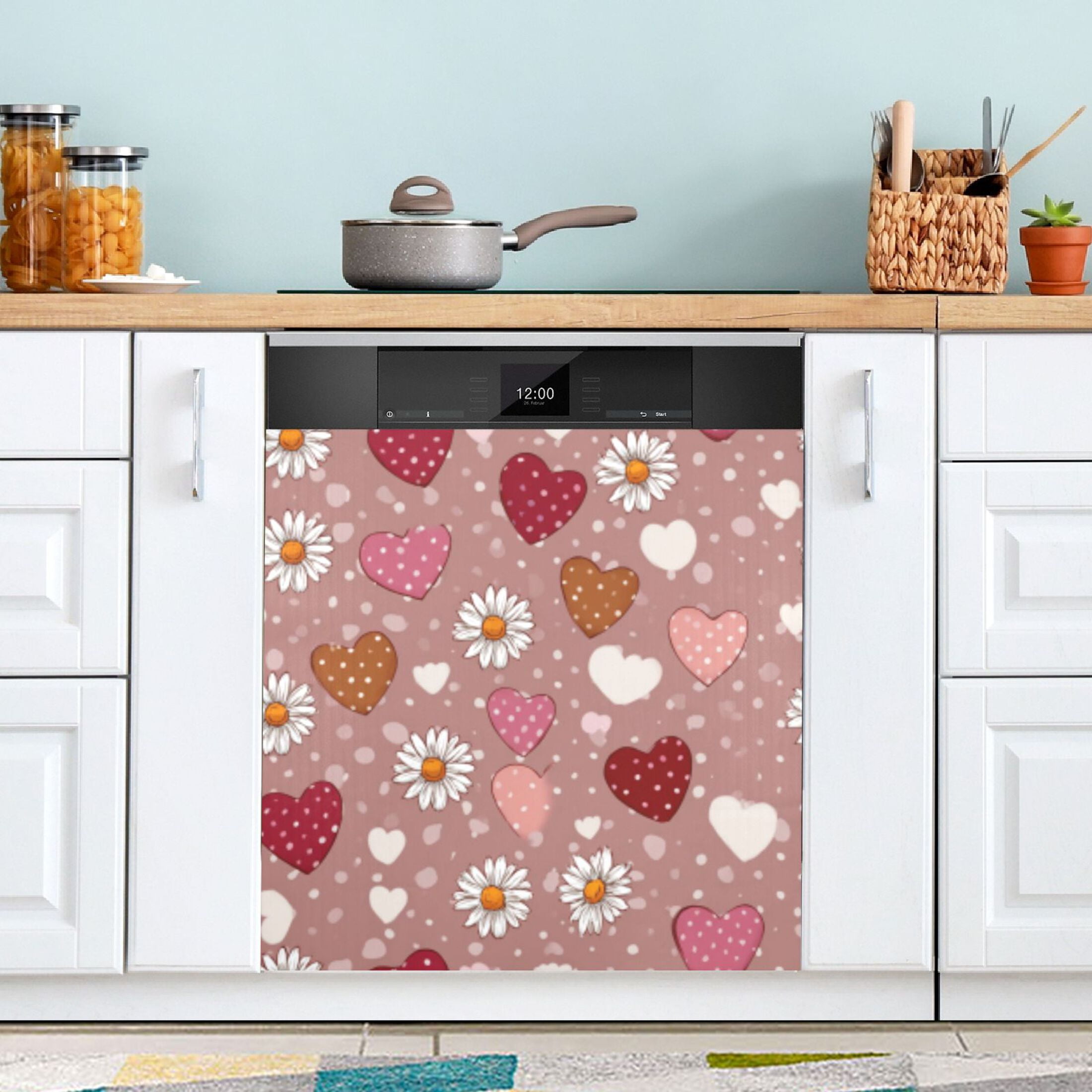 B01P22035BZSMCE Dishwasher Magnet Cover Magnetic Sticker Creatively ...