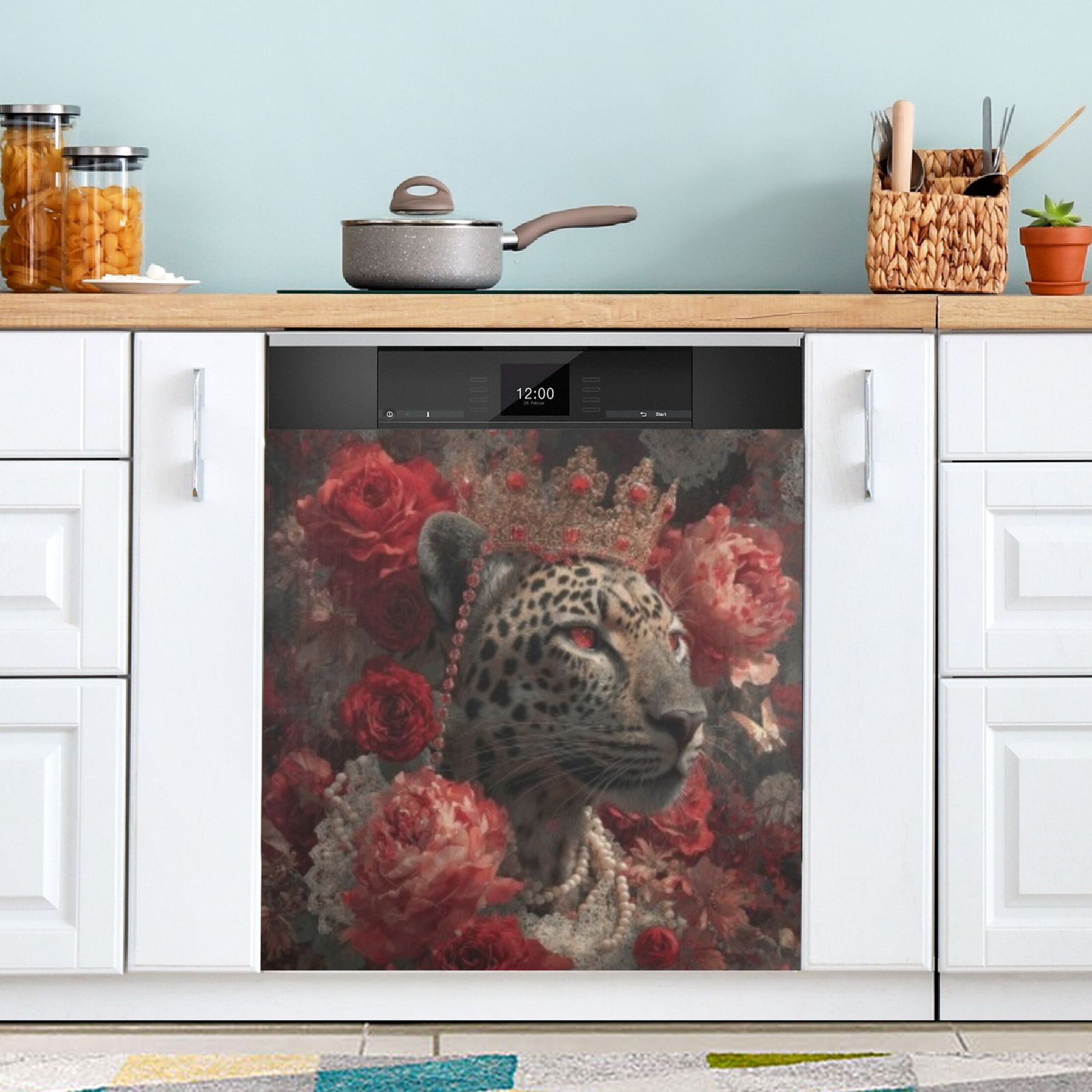 B01P22035BZSMCE Dishwasher Magnet Cover Magnetic Sticker Creatively ...