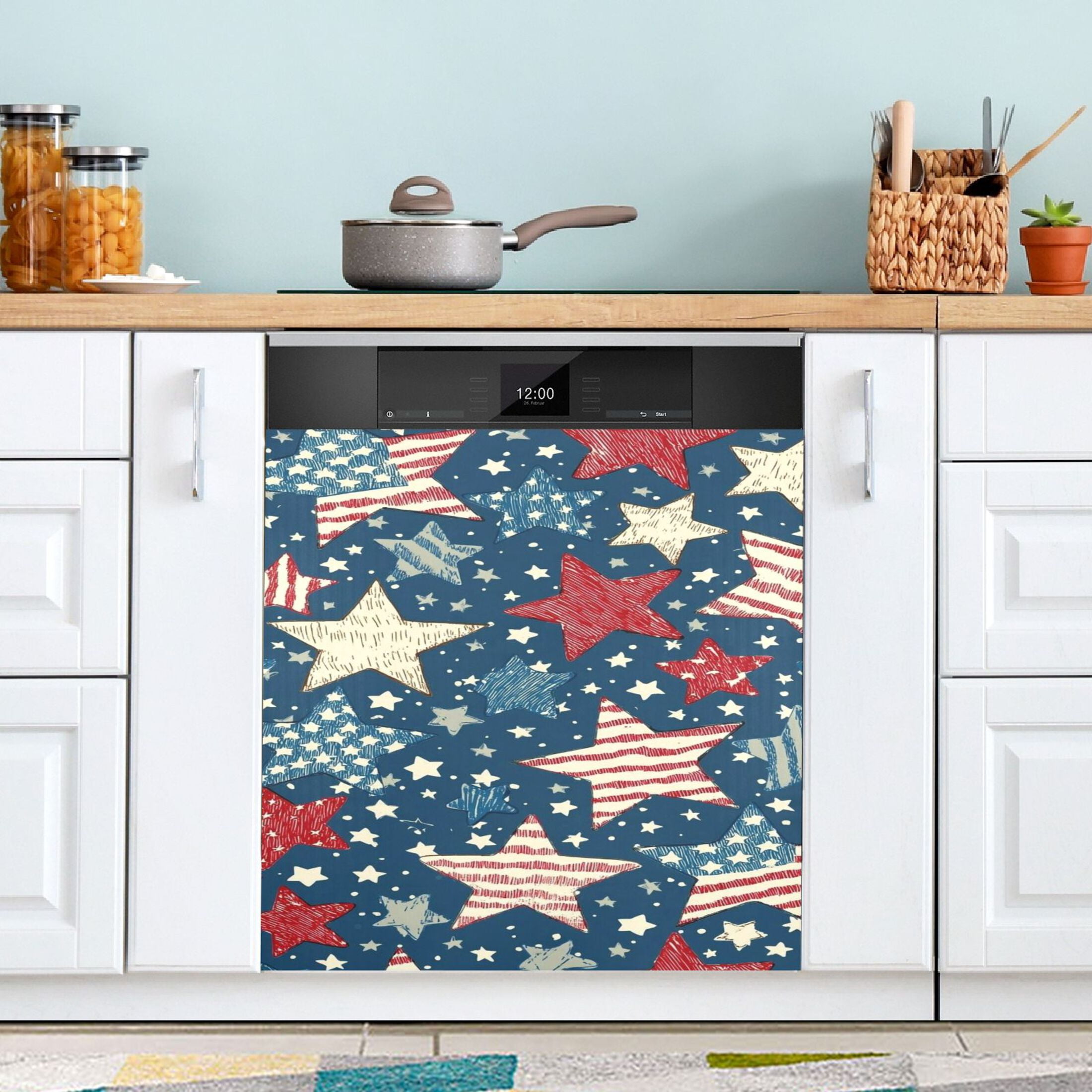 B01P22035BZSMCE Dishwasher Magnet Cover Magnetic Sticker Creatively ...