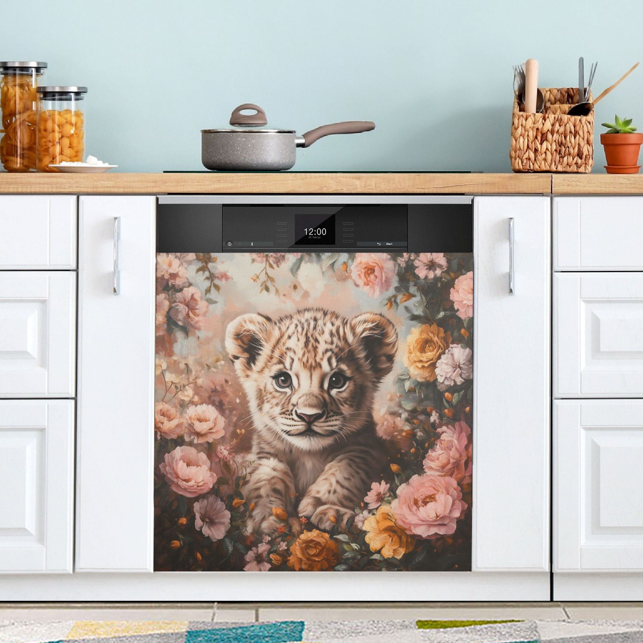 B01P22035BZSMCE Dishwasher Magnet Cover Magnetic Sticker Creatively ...