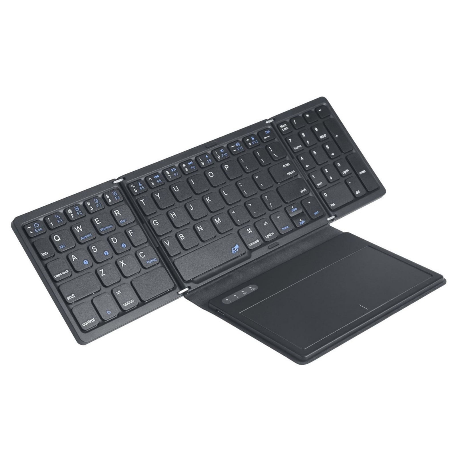 B055 Ultra Thin Wireless Keyboard Four Fold With Large Touchpad BT ...