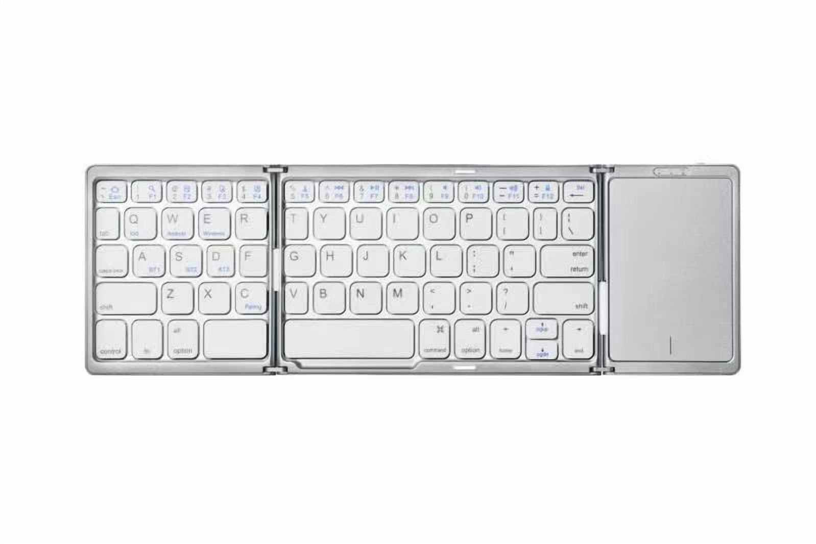 B089T Folding Wireless Keyboard with Touchpad Foldable Bluetooth ...