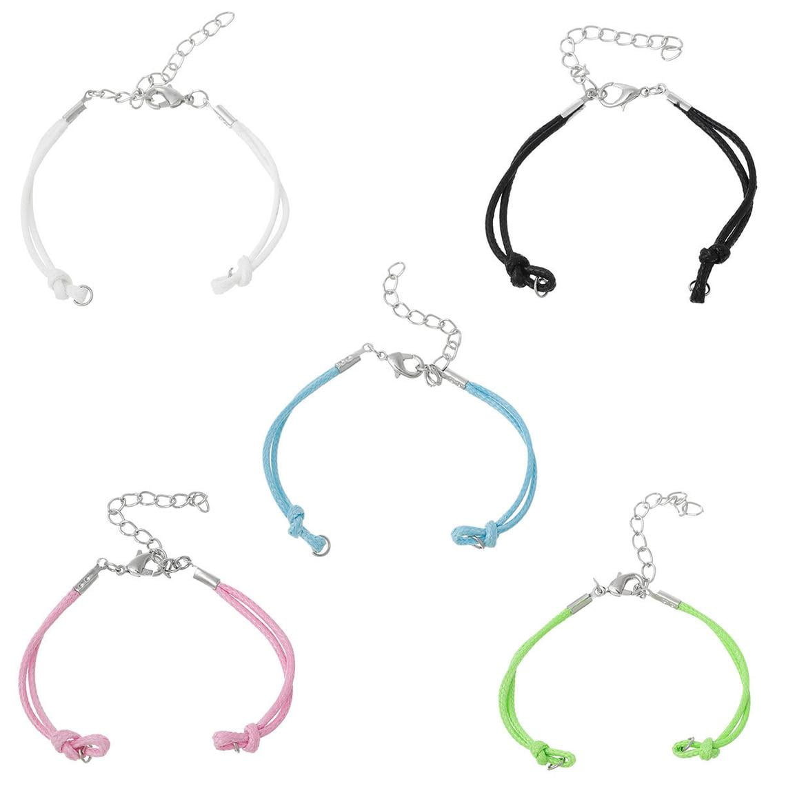 B091 - 10 pcs. Assortment of Nylon String Cord Cord Bracelets - (14.3 ...