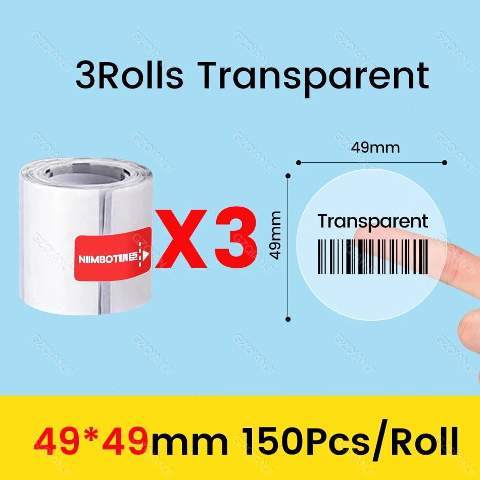 B1 B21 B203 B3S Label Printer Transparent Round Paper Adhesive Sticker Thermal Label Maker for ...