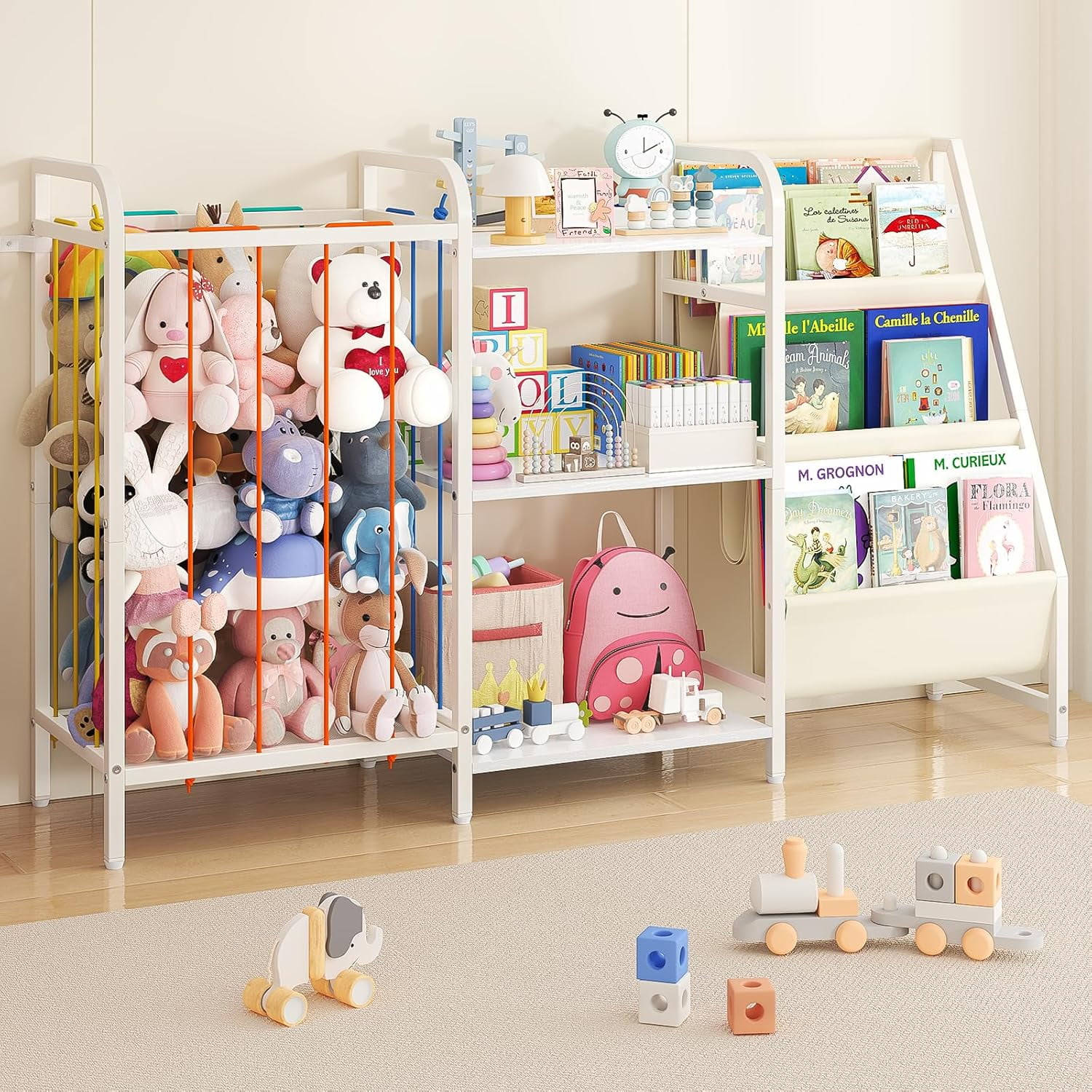 B1 Kids Bookshelf and Toy Storage, 3-Tier Book Shelf for Kids Rooms ...