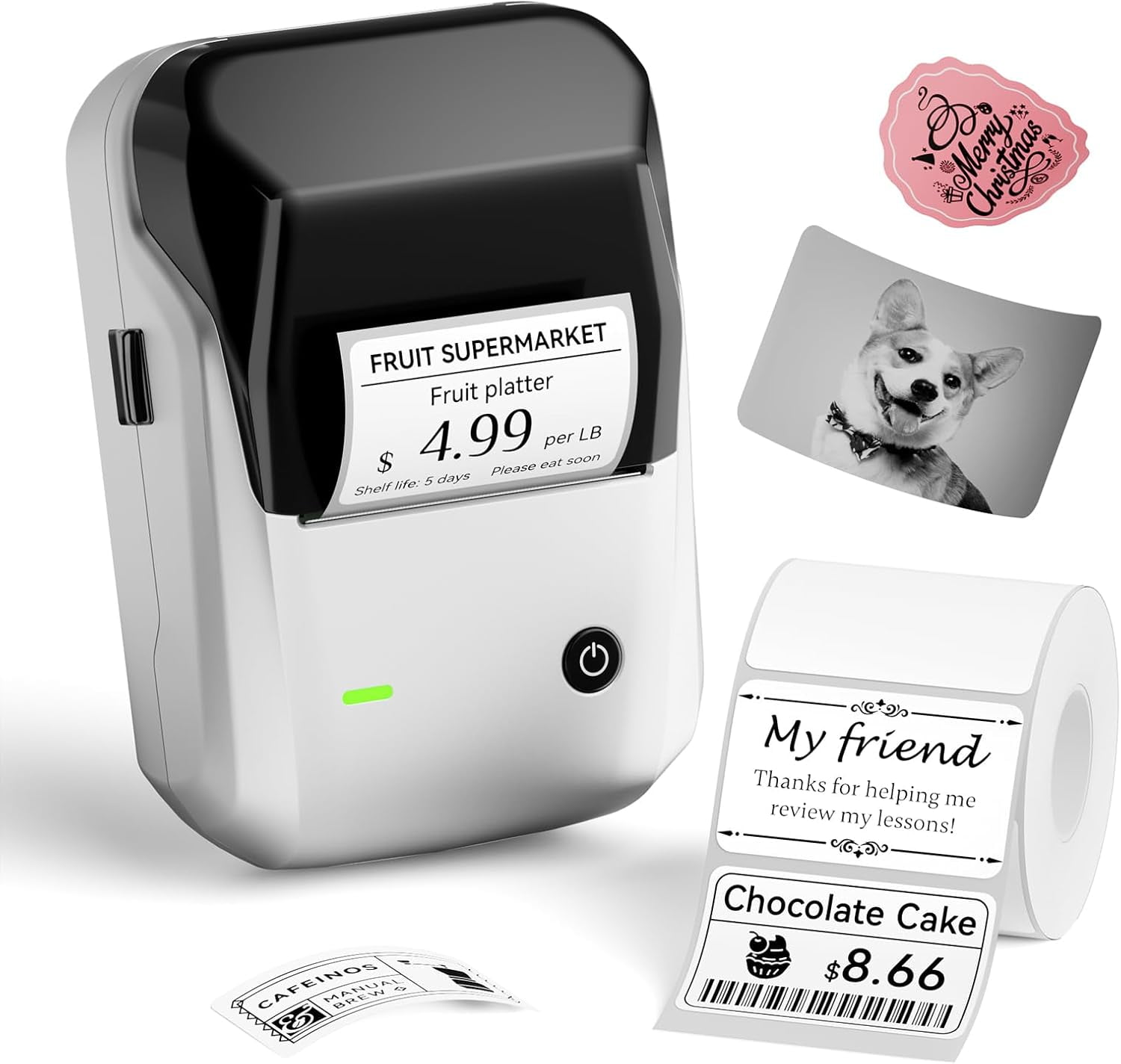 B1 Label Maker with Tapes, 2 Inch Portable Thermal Printer for Home ...