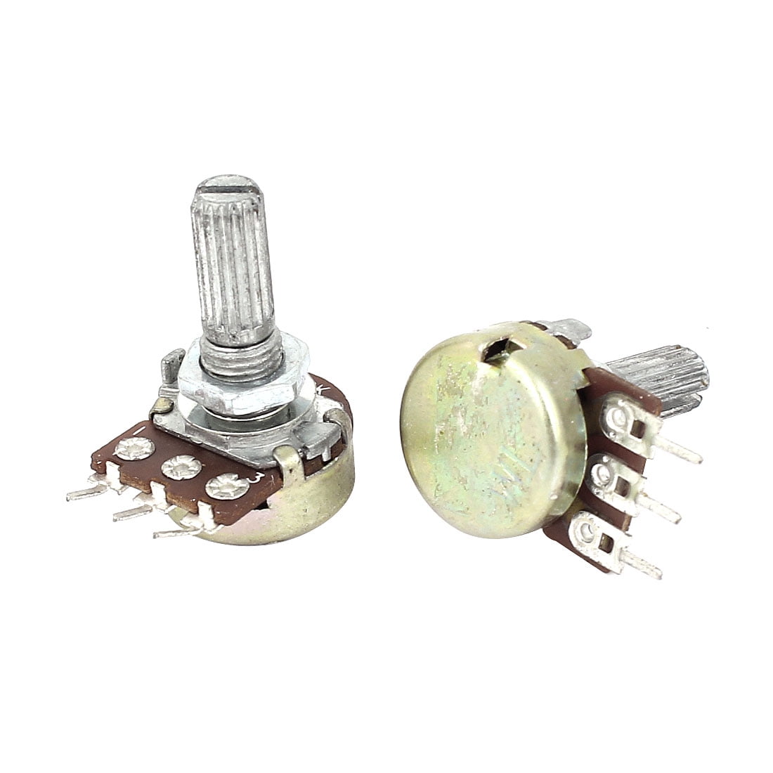 B100K 100K Ohm 6mm Thread 3 Pin Linear Type B Rotary Taper ...