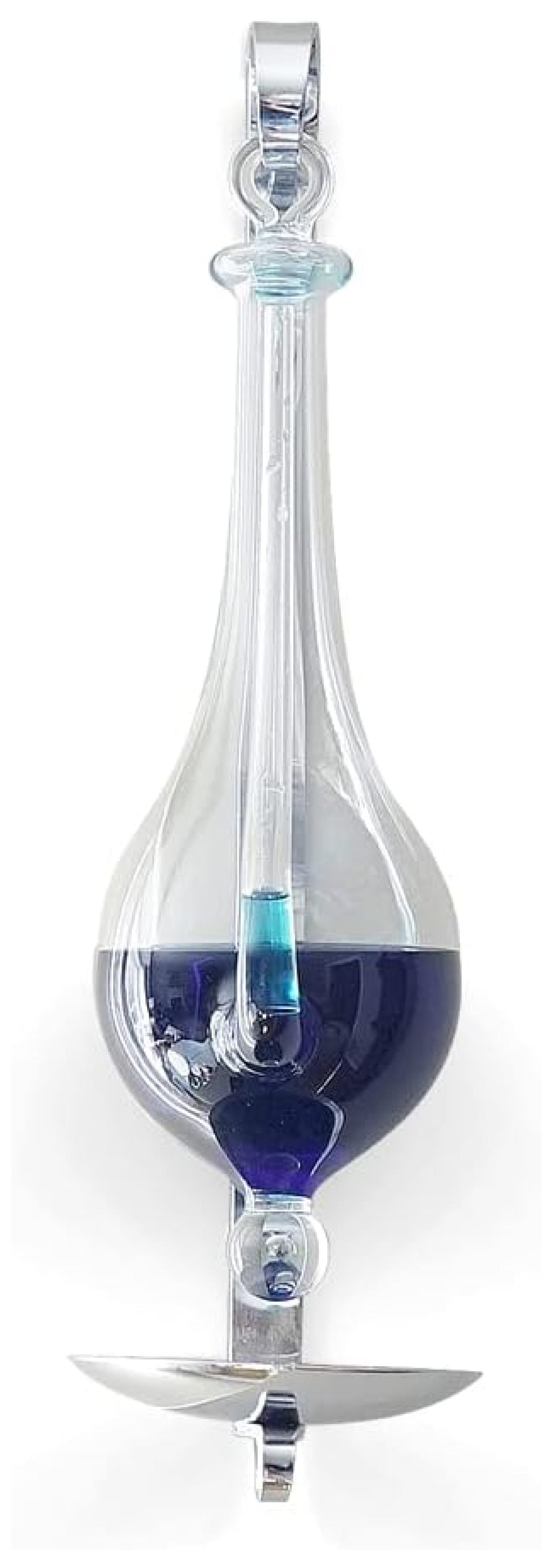 Antique Storm Glass Wall Mount Liquid Barometer, 13.5 x 6 x 5.5 Inches ...