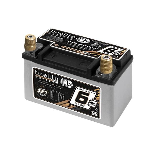 B106 5.8 x 3.4 x 4.1 in. 6.6 lbs 527 PCA Racing Battery - Walmart.com
