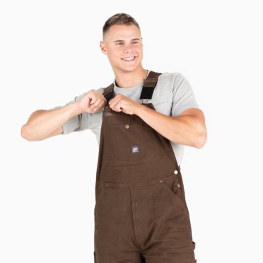 Carhartt Men's Quilt Lined Washed Bib Work Overalls Tall Brown L TAL US ...