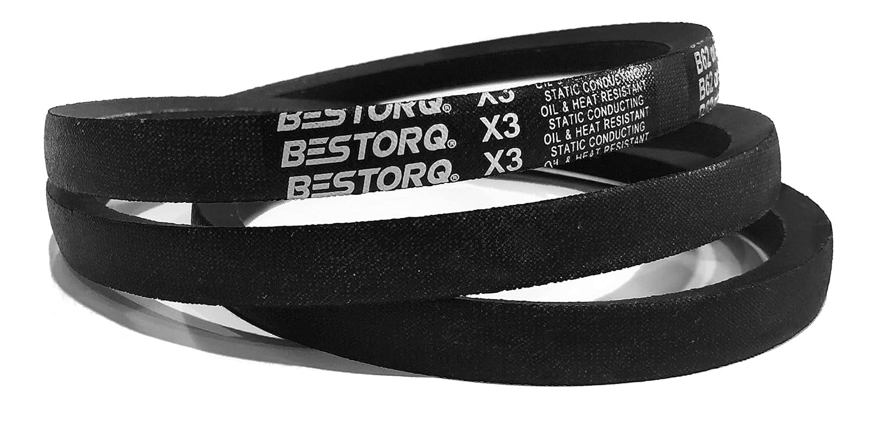 B111 V-Belt, Classic Wrapped Rubber X3 V-Belt, Black, 114" Outside Circumference X .66" Width X ...