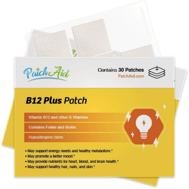 B12 Energy Plus Vitamin Patch by PatchAid (1-Month Supply) - Walmart.com