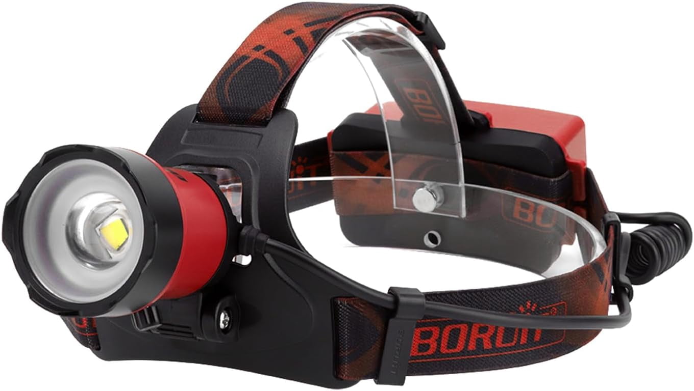 B13 Headlamp Rechargeable LED 5000LM, Super Bright Zoomable Forehead ...