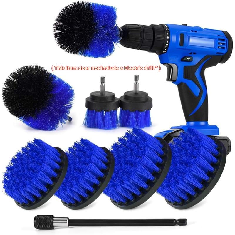 B15-8 Piece Drill Brush Attachments Set, Power Scrubber Brush with ...