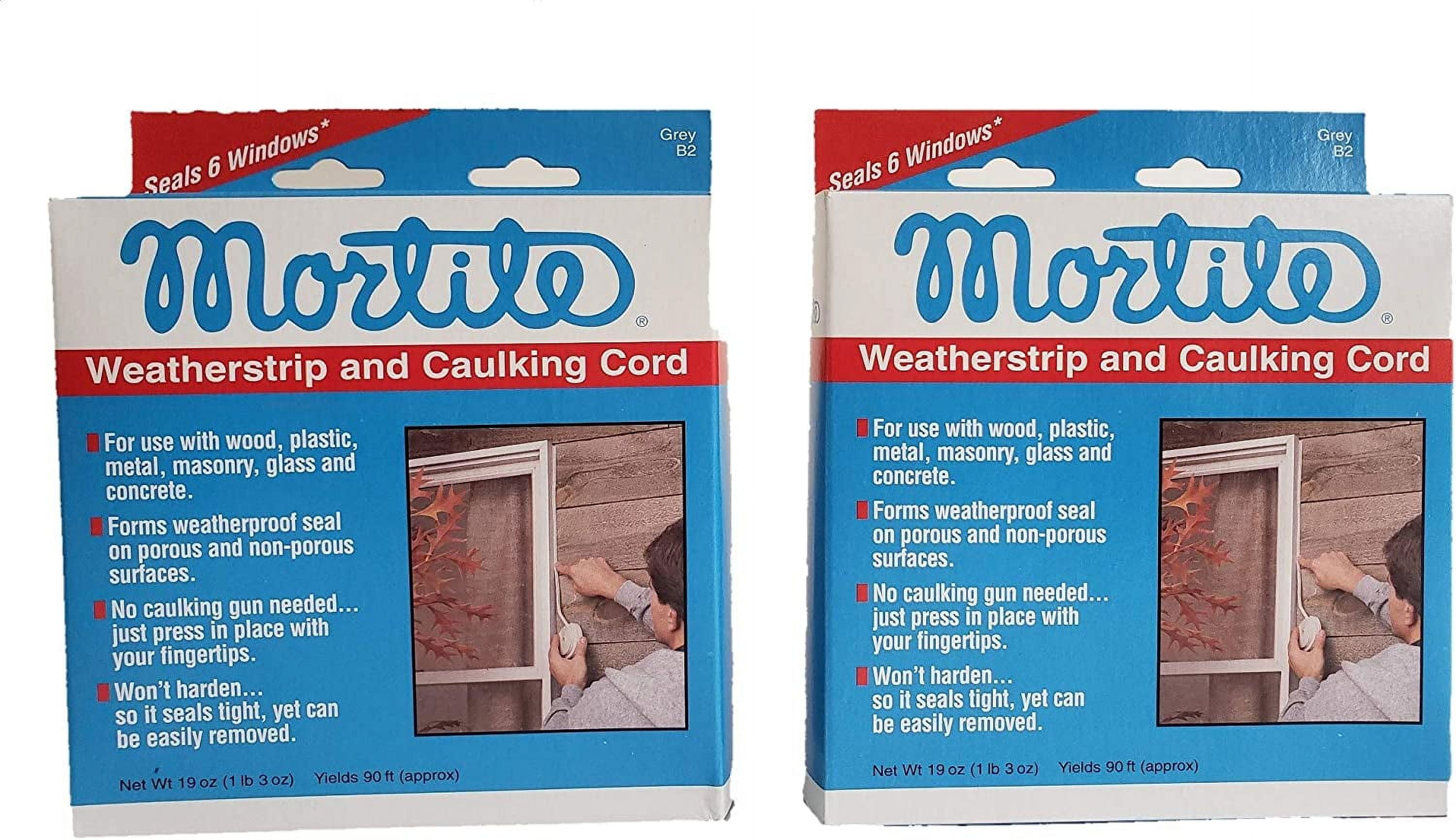 B2 90-Ft. Gray Mortite Weatherstrip Caulking Cord - Quantity 2 ...