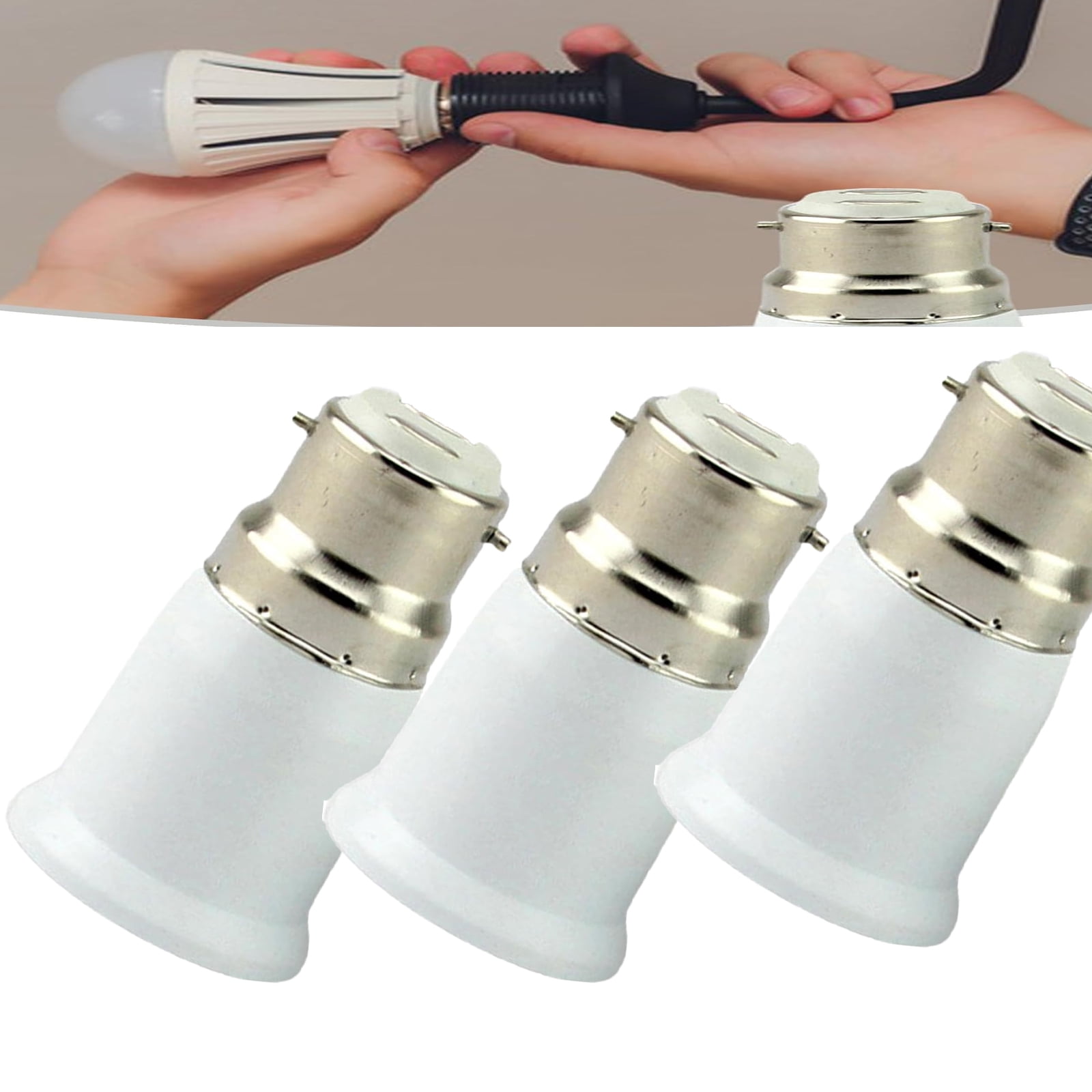 B22 to E27 Light Socket Adapter, Light Bulb Socket Converter Bayonet To ...