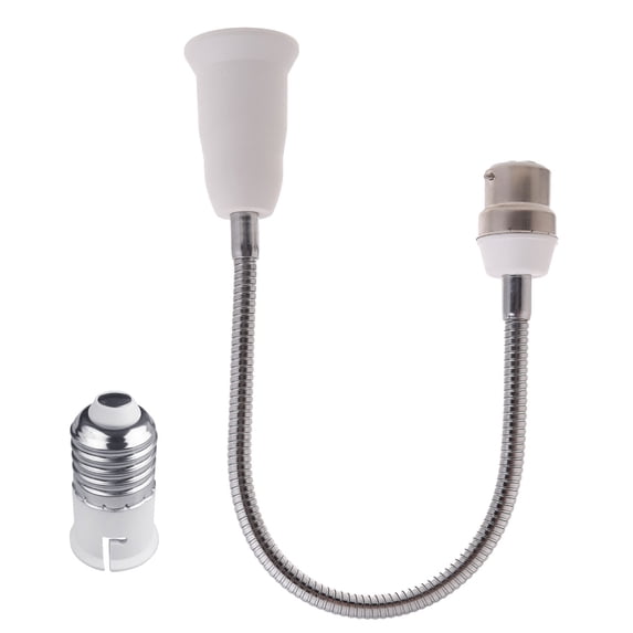 B22 to E27 Extended Light Base Stand Lamp Bulb Socket Adapter Holder ...