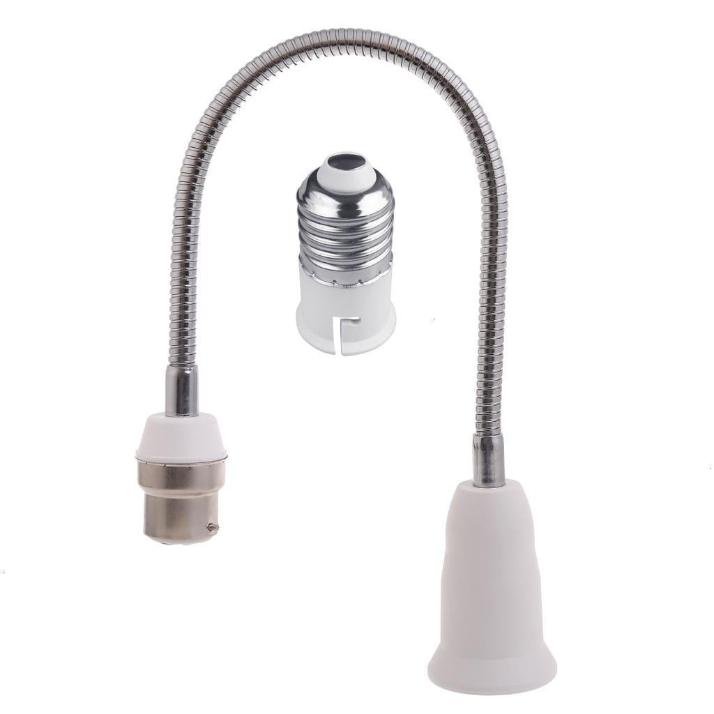 B22 to E27 Socket Extender Extension Bendable Flexible Gooseneck ...