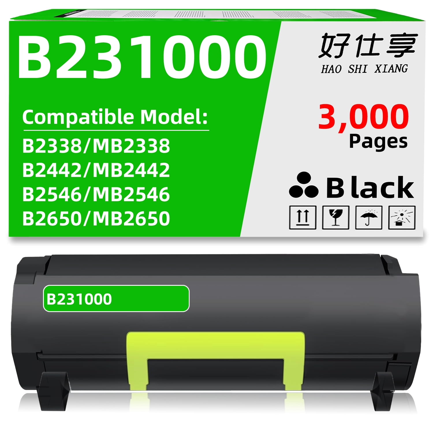 B231000 B241H00 B251X00 B261U00 Black High Yield Toner Cartridge ...