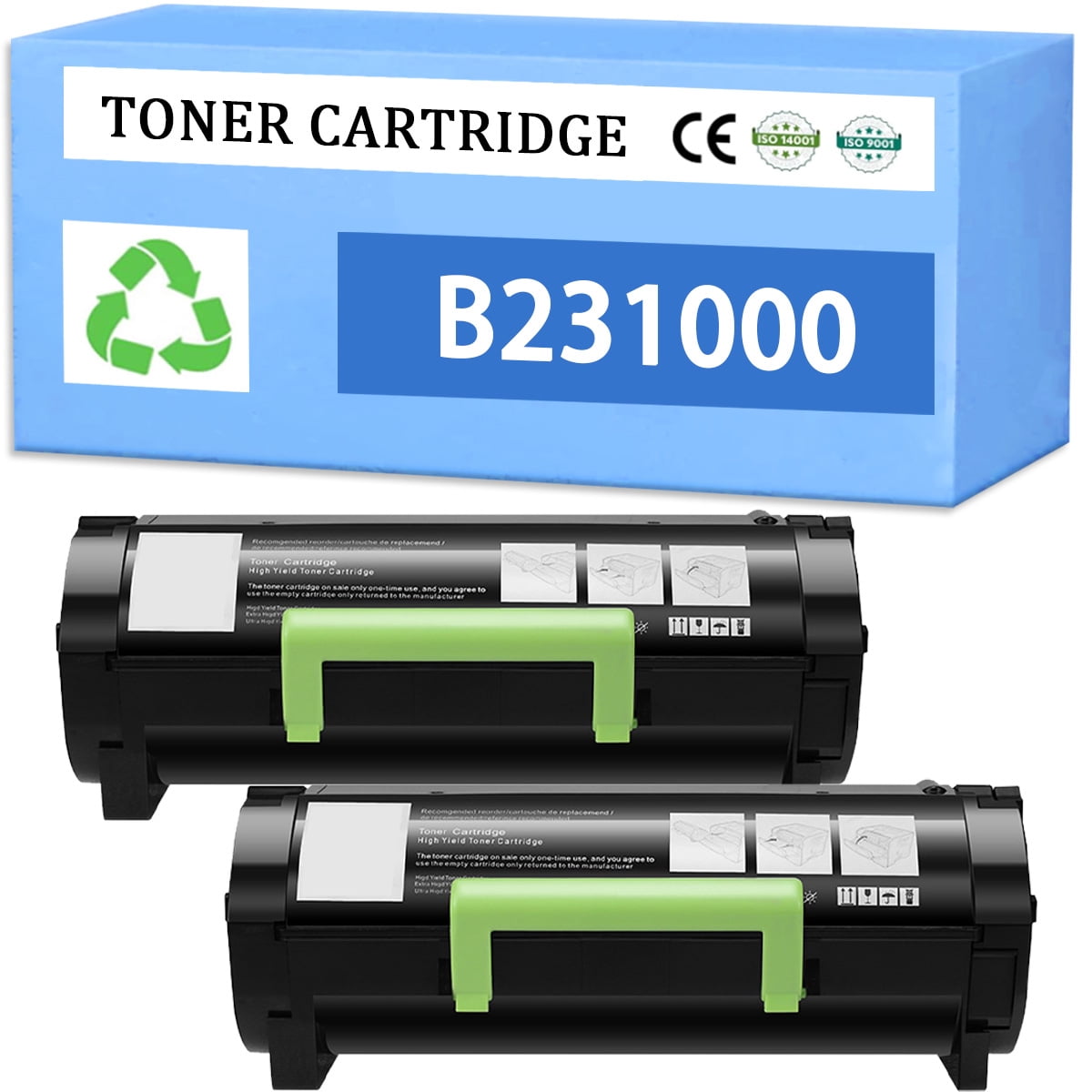 B231000 Toner Cartridge with chip, Compatible for lexmark B2338 B2338dw ...