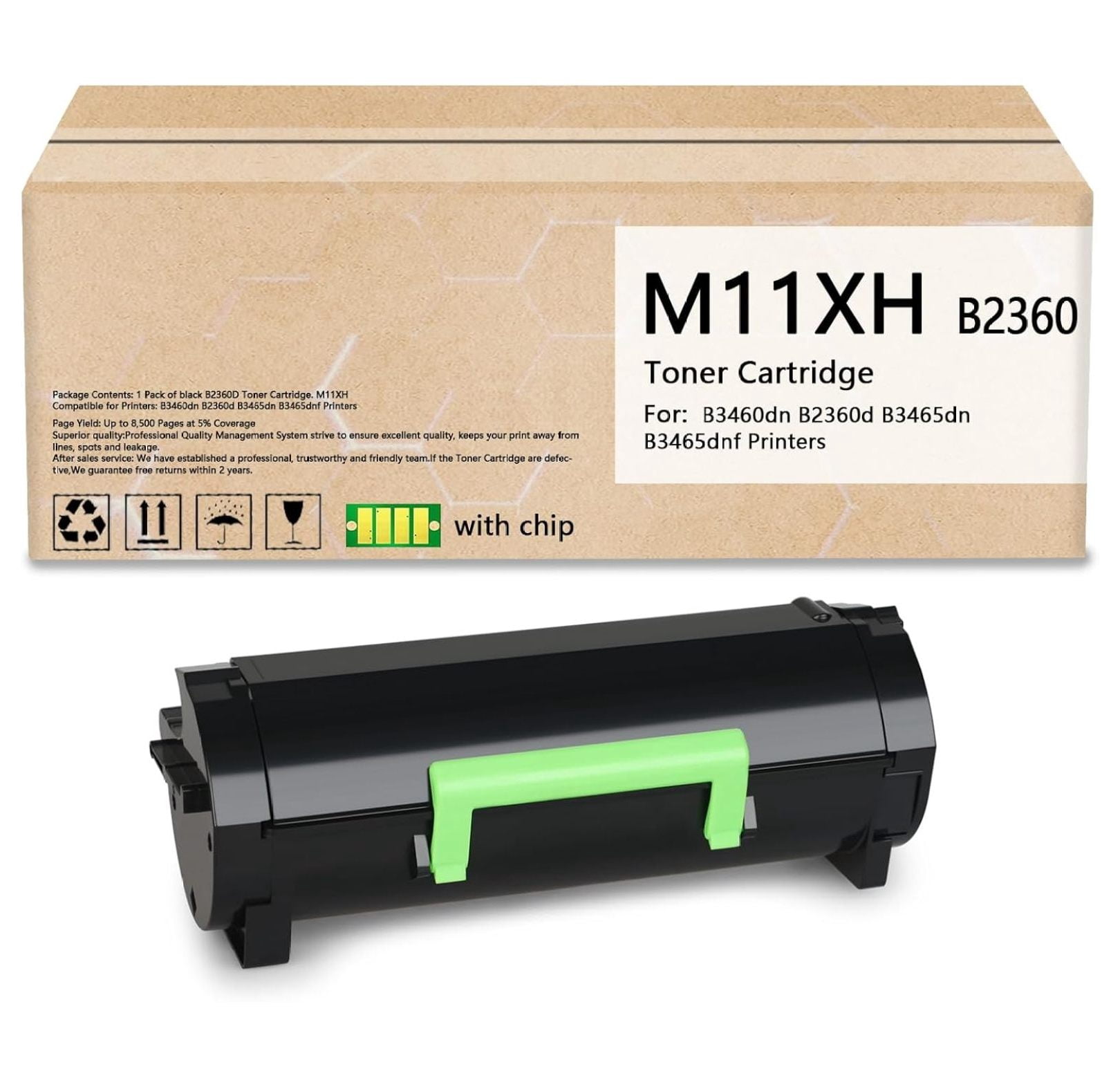 B2360 Toner Cartridge (M11XH Toner) High Yield-8500 Pages Replacement ...