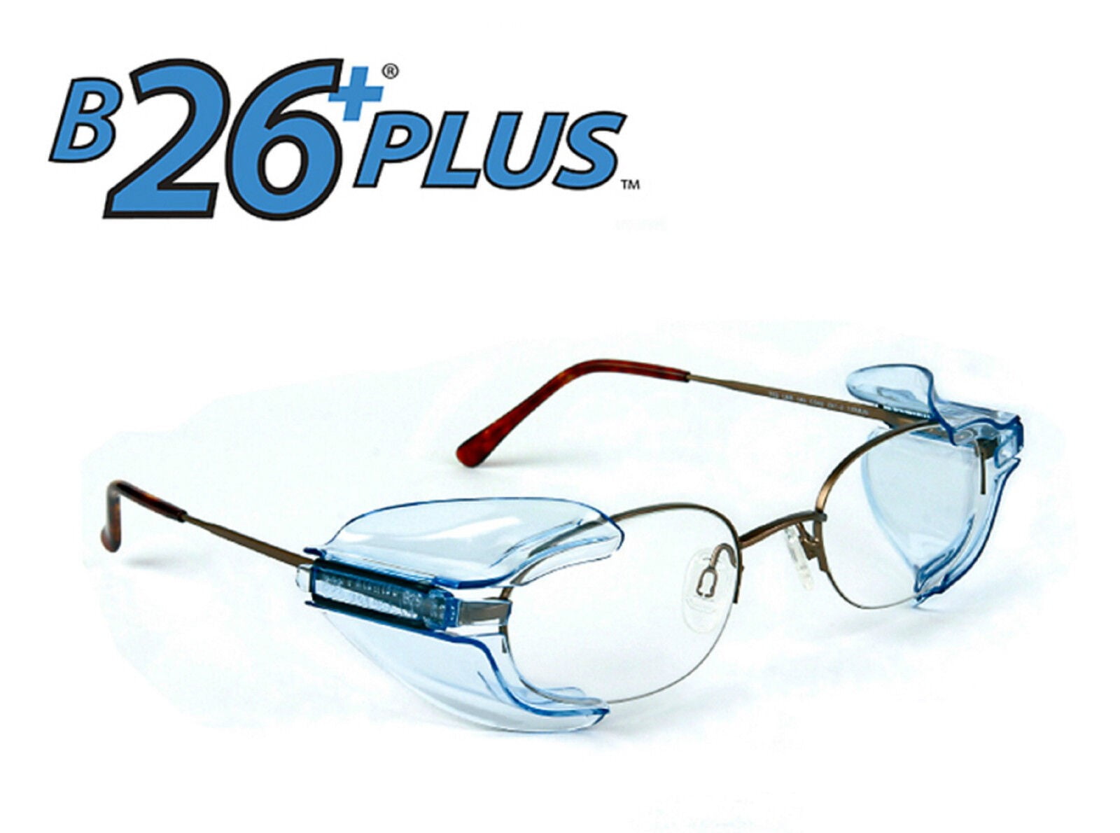 B26+ PLUS Wing Mate Universal Side Shields Clear Safety Eyewear Glasses Protection Small-Medium ...