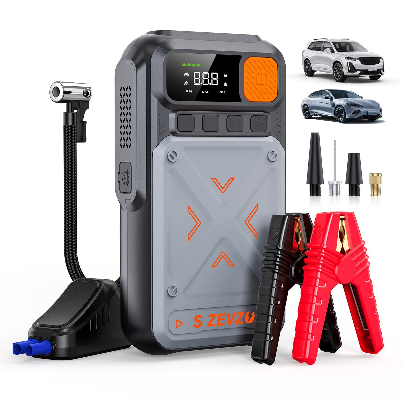 B29L 10 in 1 Car Jump Starter with Air Compressor, 3500A 150PSI Jump ...