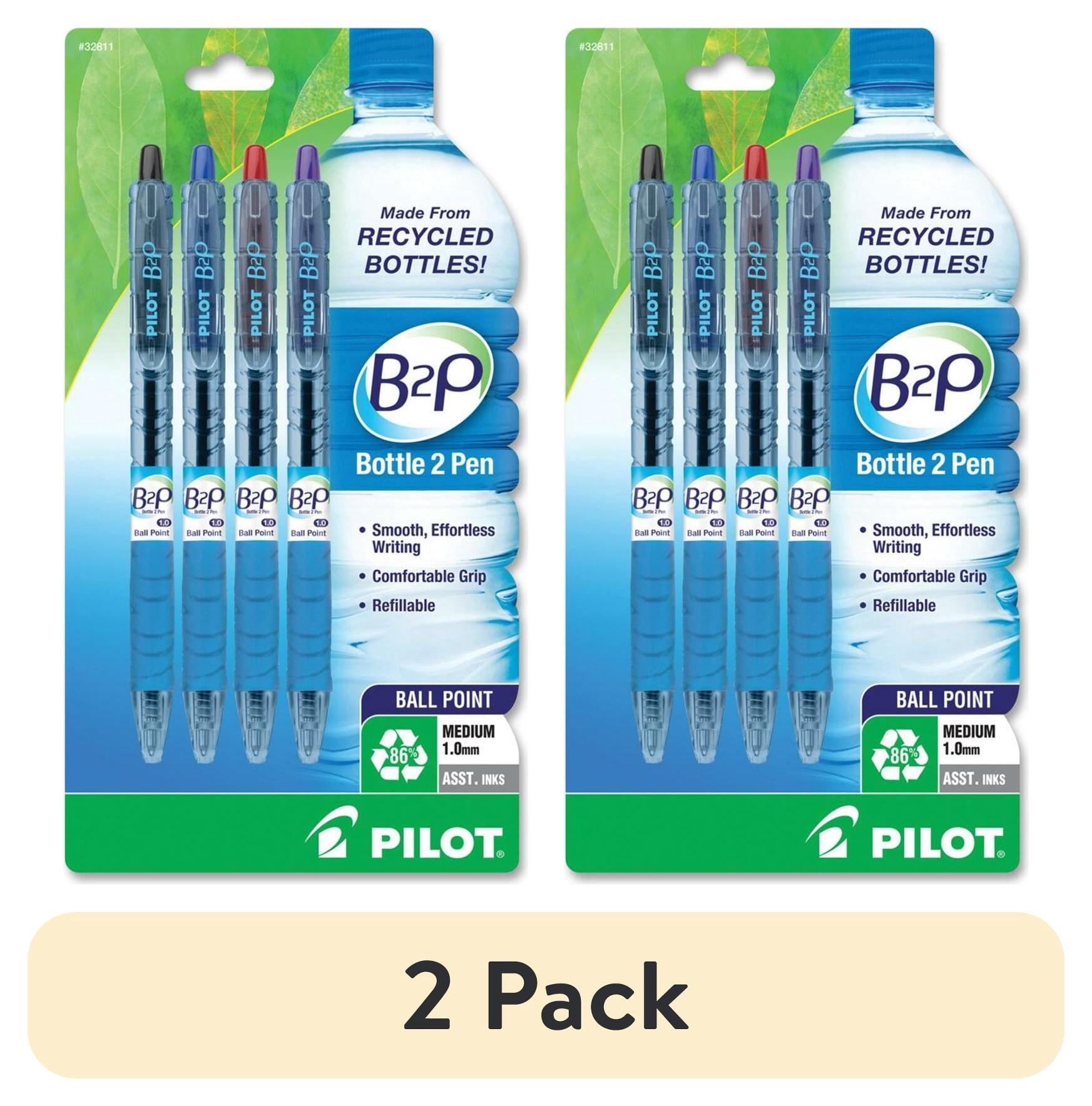 (2 pack) B2P Recycled Water Bottle Ball Point Pen - Walmart.com