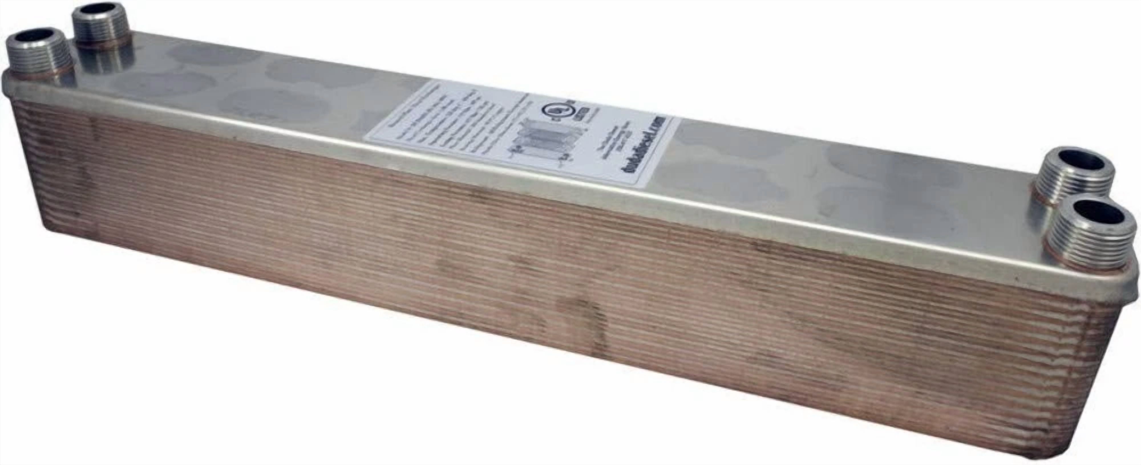 B3-36A 30 Plate Stainless Steel Heat Exchanger with 3/4" Male NPT Ports ...