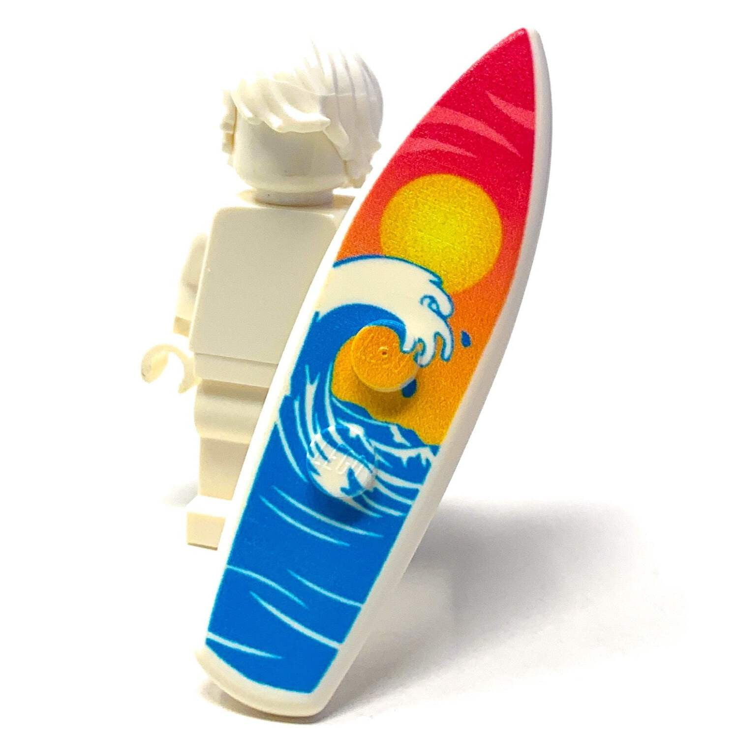 B3 Customs® Printed Sunset Wave Surfboard made from LEGO® bricks ...