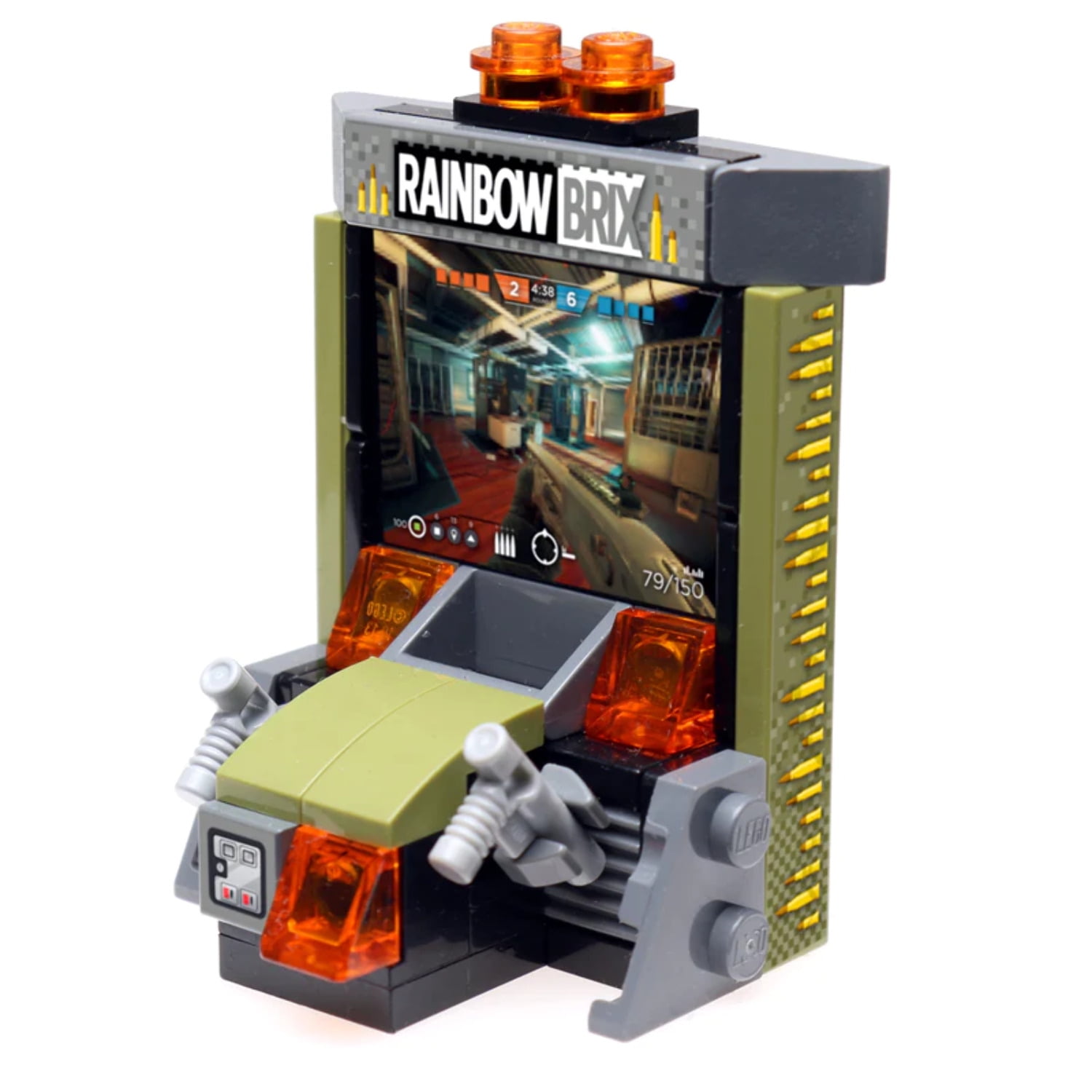 B3 Customs Rainbow Brix Minifig-Scale Arcade Toy Building Kit - Walmart.com