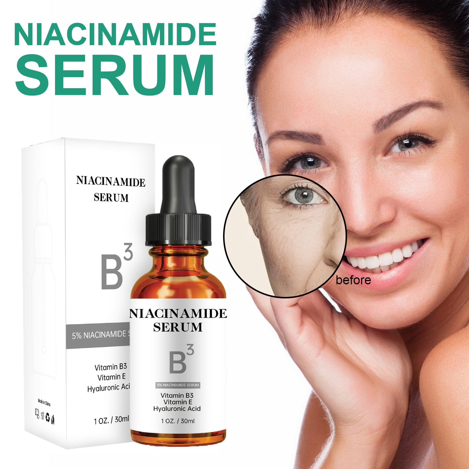 B3 Essence Brightening Liquid 30ml, Moisturizing Ceramide Facial ...