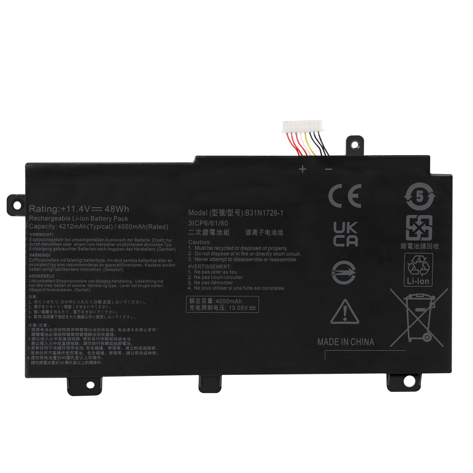 B31N1726 Battery for ASUS FX504 FX505 FX504GD FX505GM FX505GE FX80GD ...