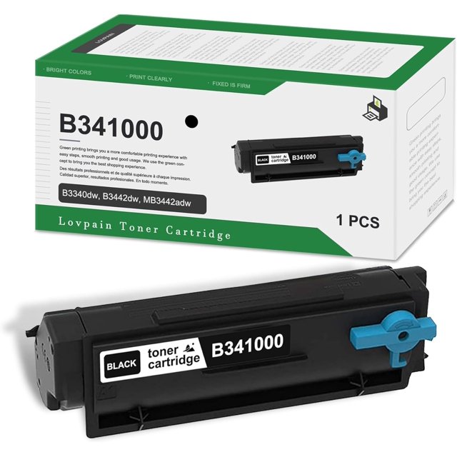 B341000 Black Toner Cartridge(1-Pack), Laser, for Lexmark B3340dw ...