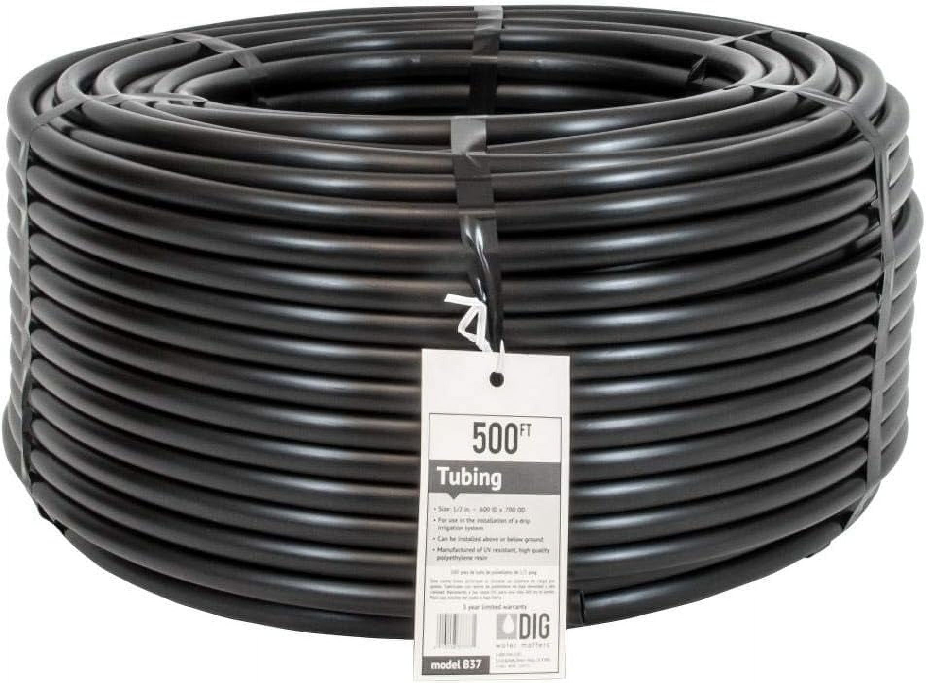 B37 B 37 1/2" Poly Drip Tubing, 500', Black - Walmart.com