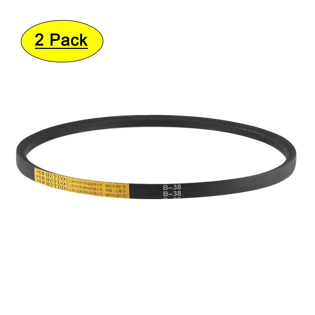 B38 V-Belts 38" Pitch Length, B-Section Rubber Drive Belts 2pcs ...