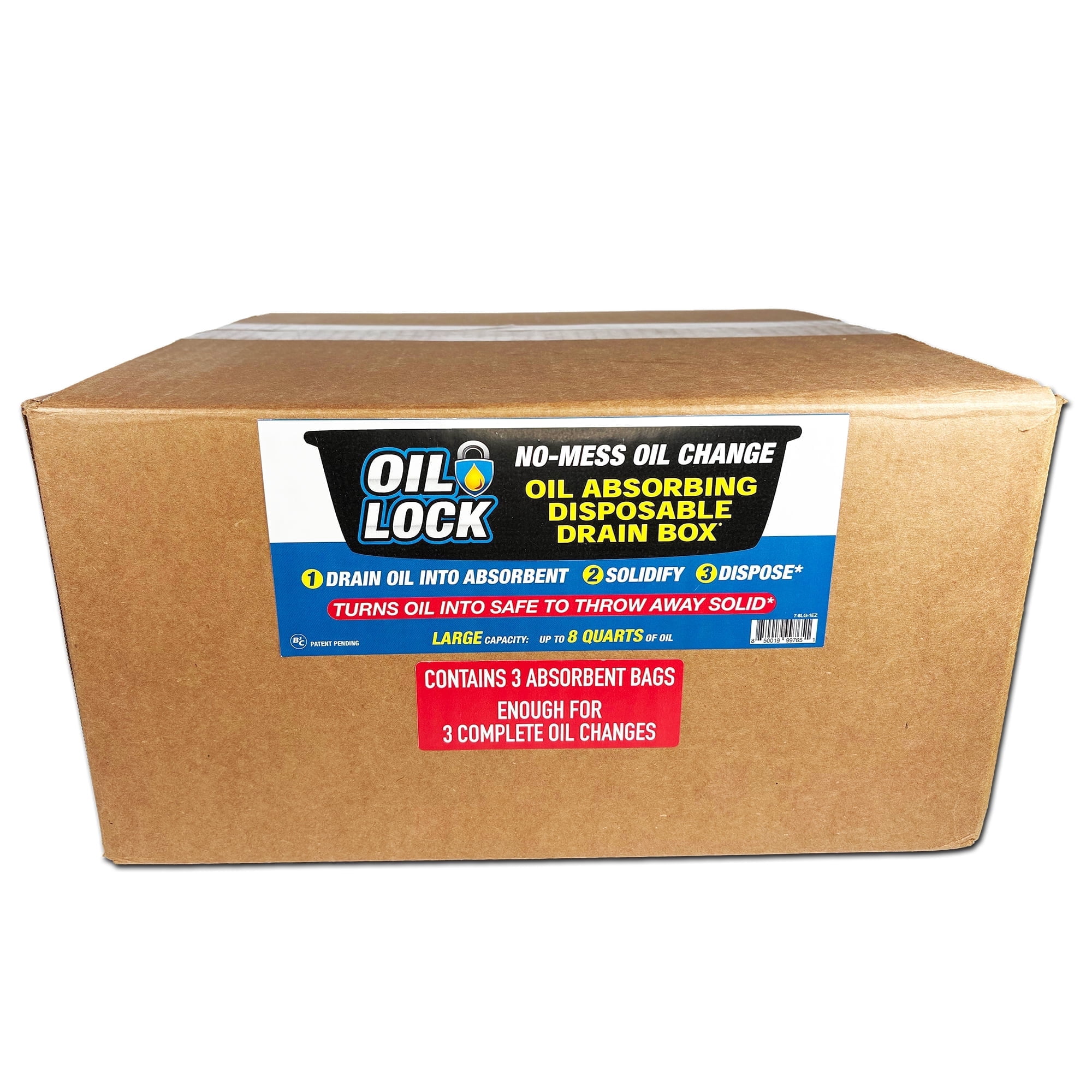 B3C Patented Oil Lock No Mess Oil Change Disposable Drain Box ( LARGE 3 ...