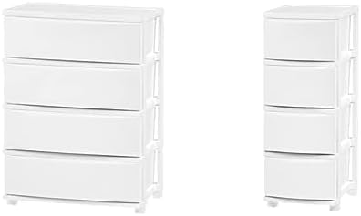 B4-Drawer Wide and Slim Drawer Storage Units, Set of 1 of Each Drawer ...