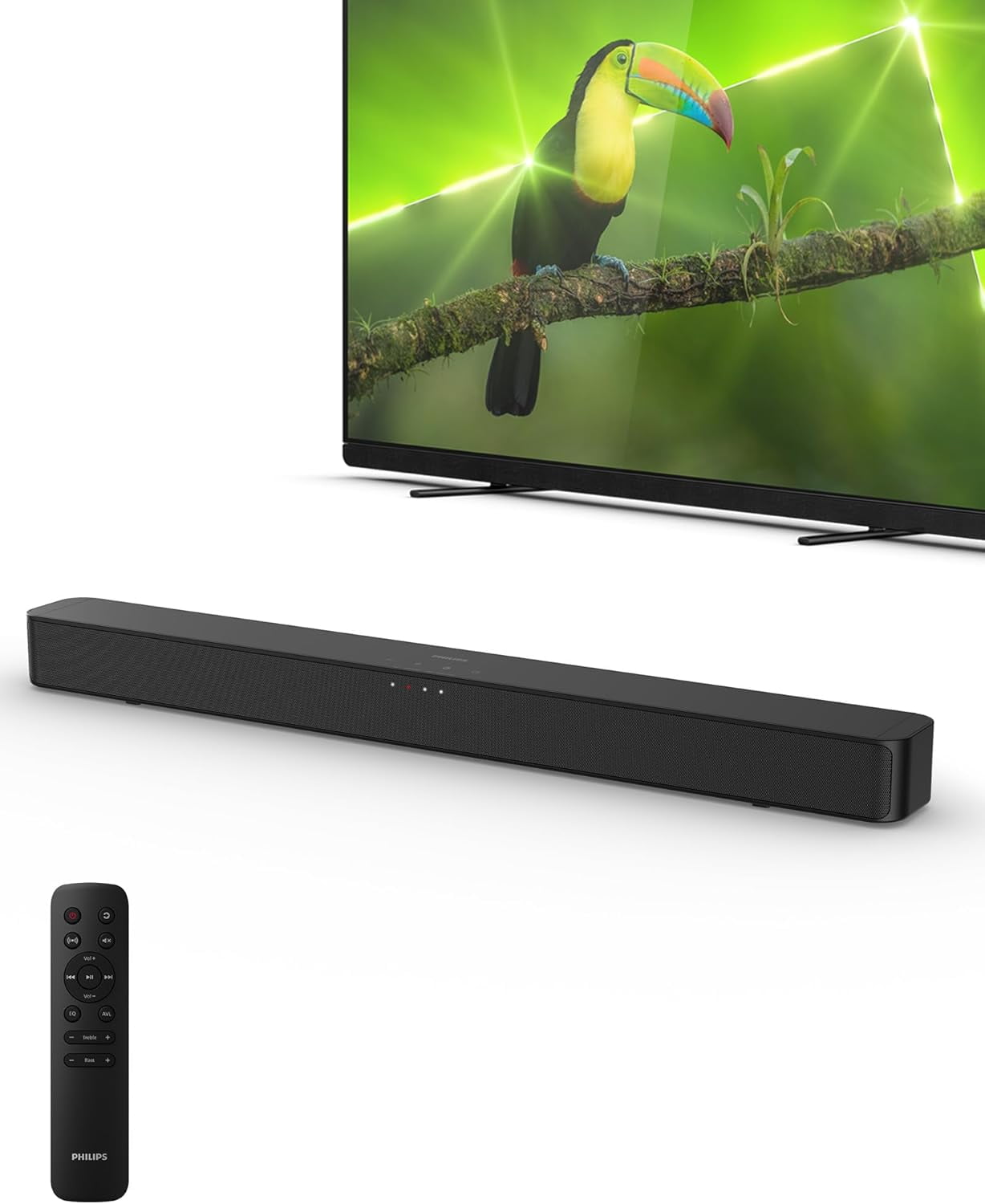 B4000 Soundbar for TV, 2.0 Channel Sound, BT LE Audio, Easy Setup ...